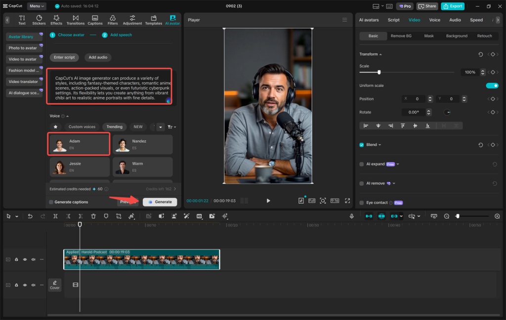 Creating Animated AI Avatars for Social Media Content Using CapCut PC